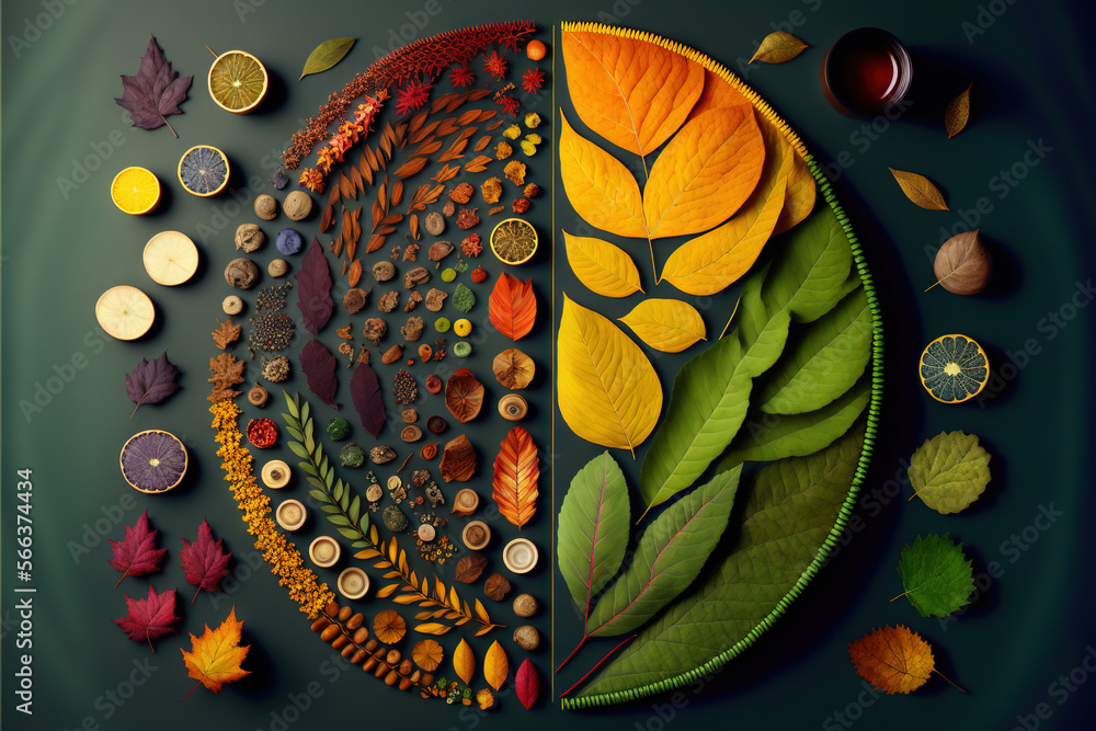 colorful leaves in a Fibonacci sequence - Fibonacci sequence series - Fibonacci sequence ...