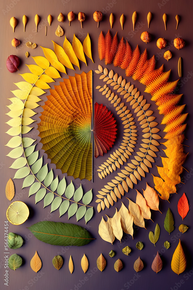 colorful leaves in a Fibonacci sequence - Fibonacci sequence series ... colorful leaves in a Fibonacci sequence - Fibonacci sequence series ...
