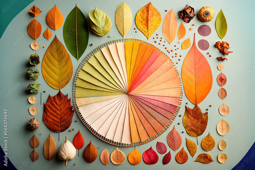 colorful leaves in a Fibonacci sequence - Fibonacci sequence series ...