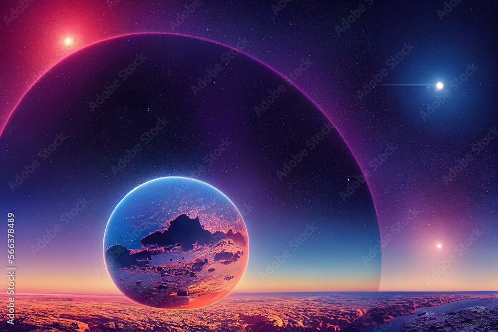 ภาพประกอบสต็อก 360 degree space background with stars panorama ...