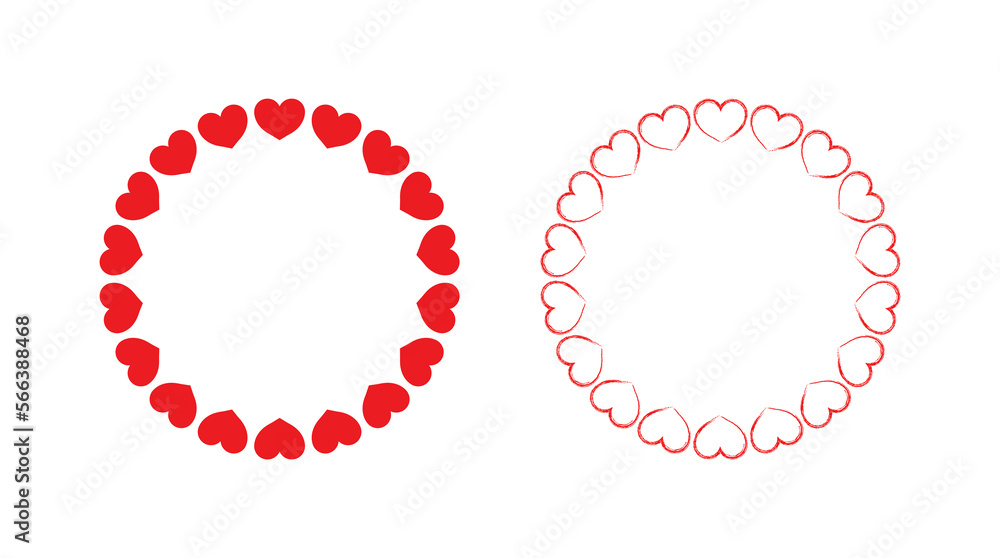 Free Wedding Clipart Hearts Wreath Frame