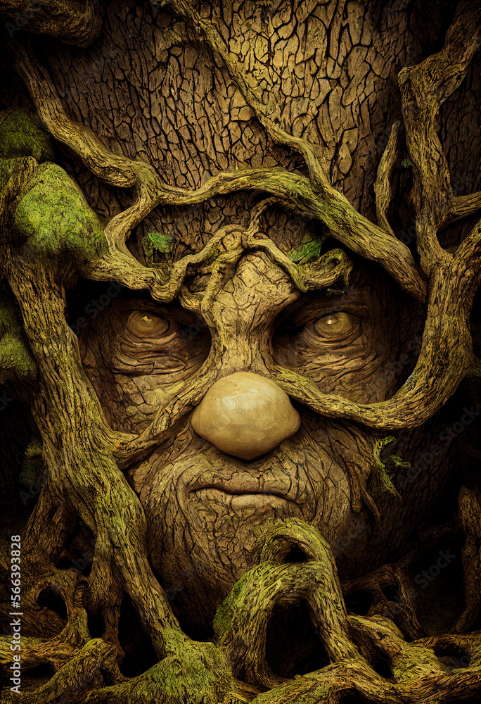 Illustrazione Stock The Green Man is a being or spirit of mythology ...