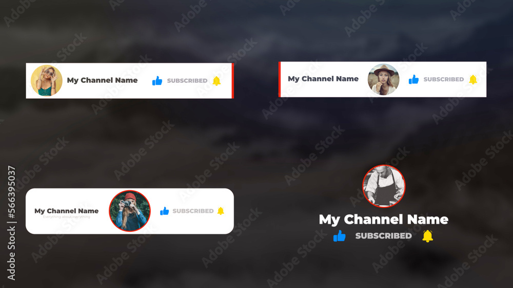 Classic Subscribe Panels Stock Template | Adobe Stock