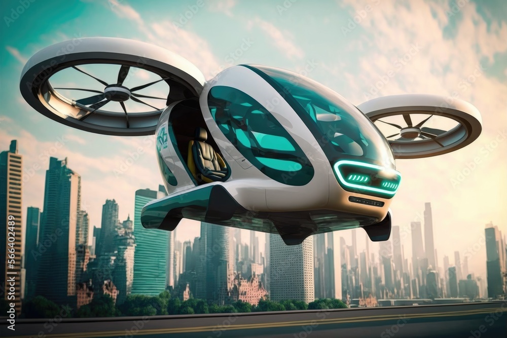 Future of urban air mobility, city air taxi, UAM urban air mobility ...