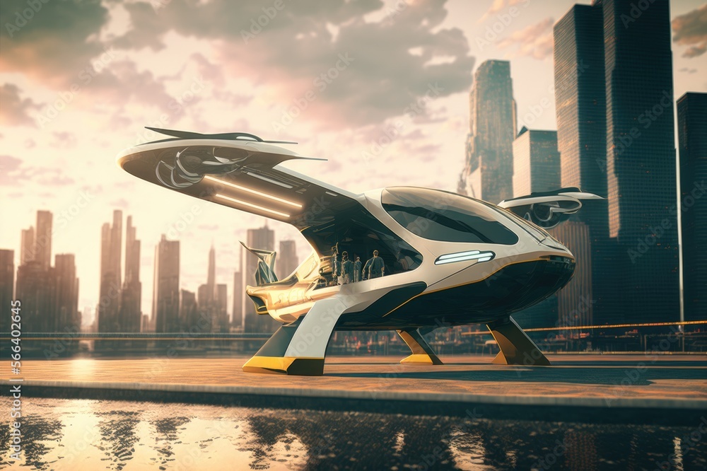 Future of urban air mobility, city air taxi, UAM urban air mobility ...