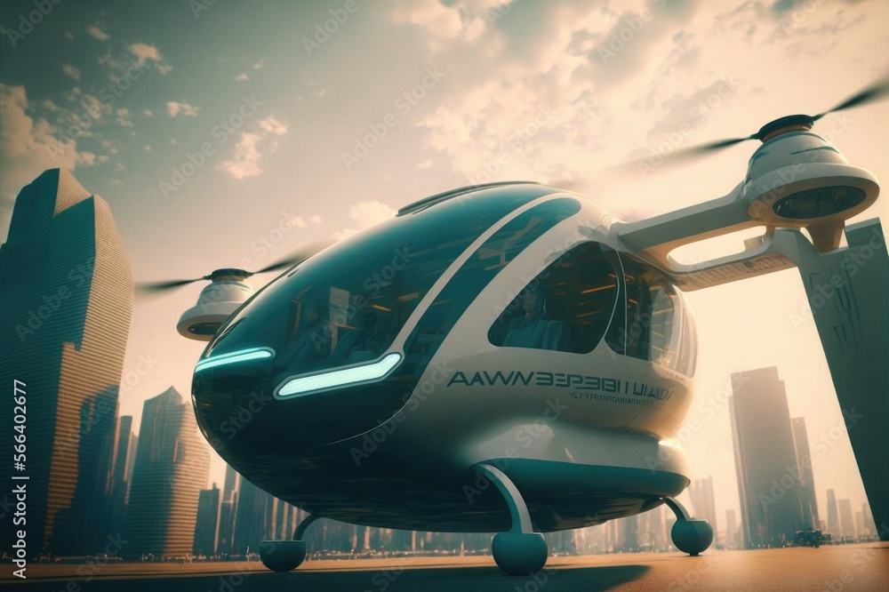 Future of urban air mobility, city air taxi, UAM urban air mobility ...