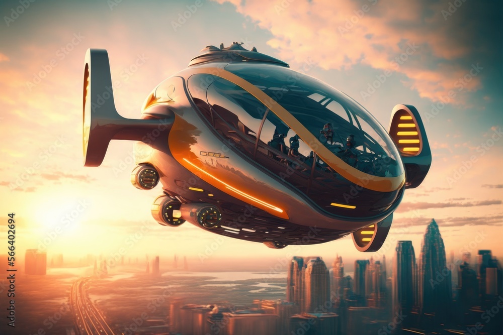 Future of urban air mobility, city air taxi, UAM urban air mobility ...