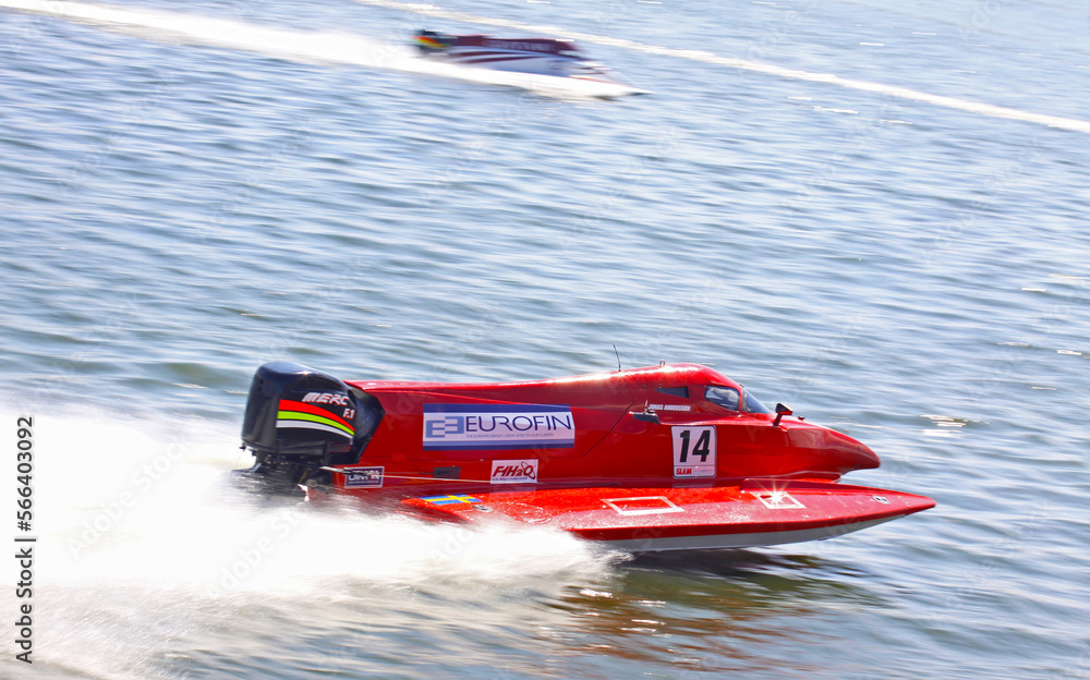 Powerboat of Team Sweden in action during Formula 1 H2O Powerboat World ...