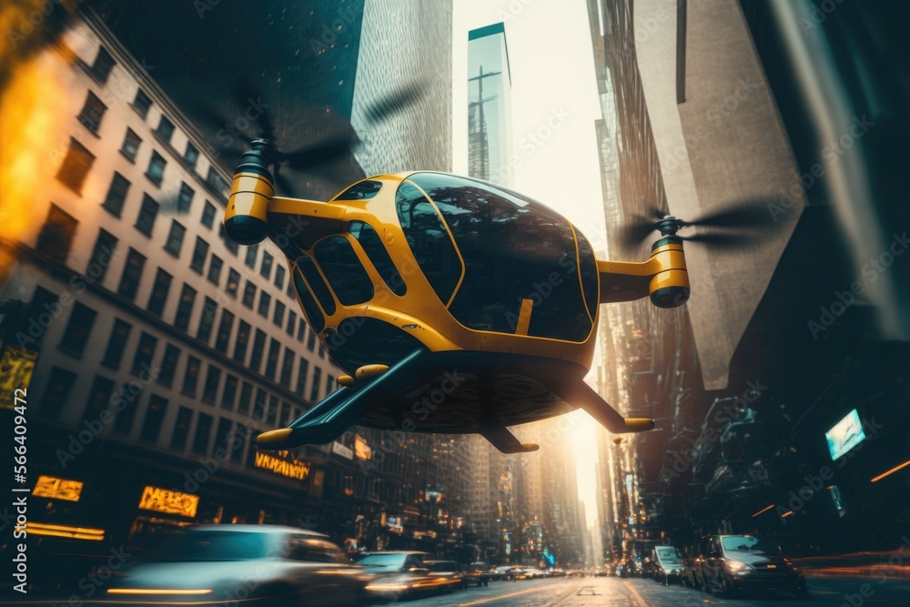 Future of urban air mobility, city air taxi, UAM urban air mobility ...