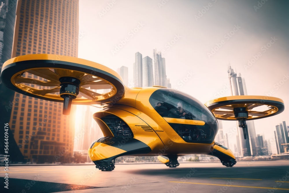 Future of urban air mobility, city air taxi, UAM urban air mobility ...