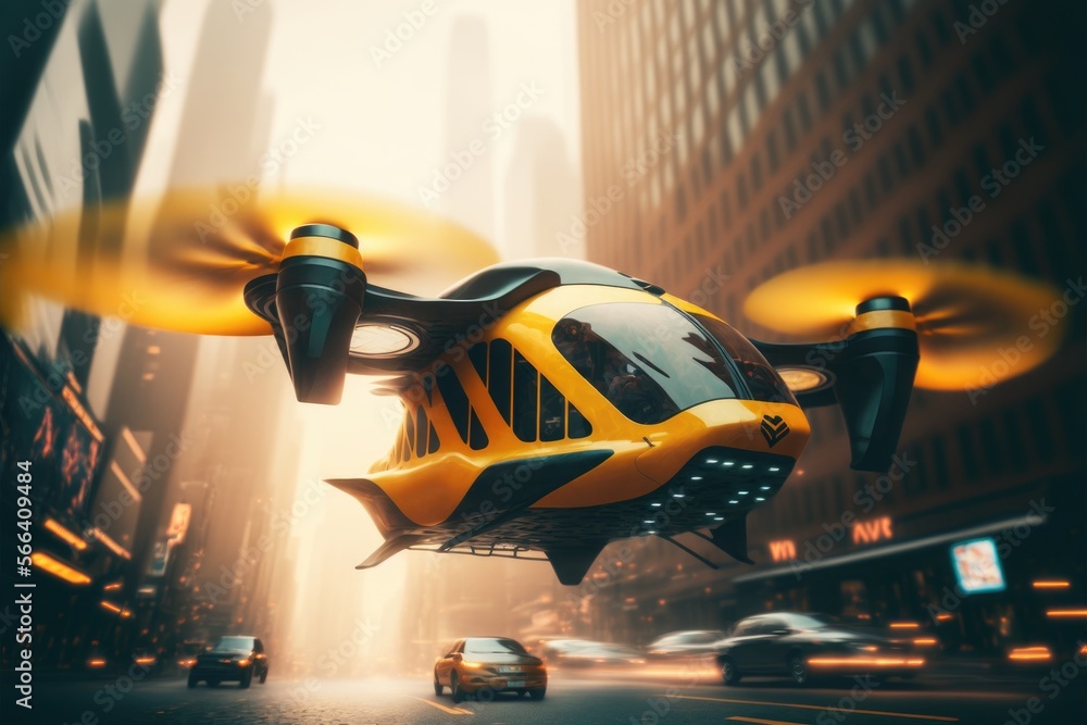 Future of urban air mobility, city air taxi, UAM urban air mobility ...