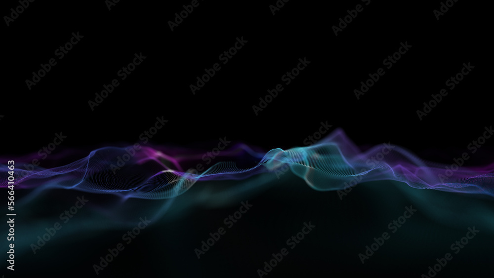 Sound wave purple wave abstract technology background. Purple ...