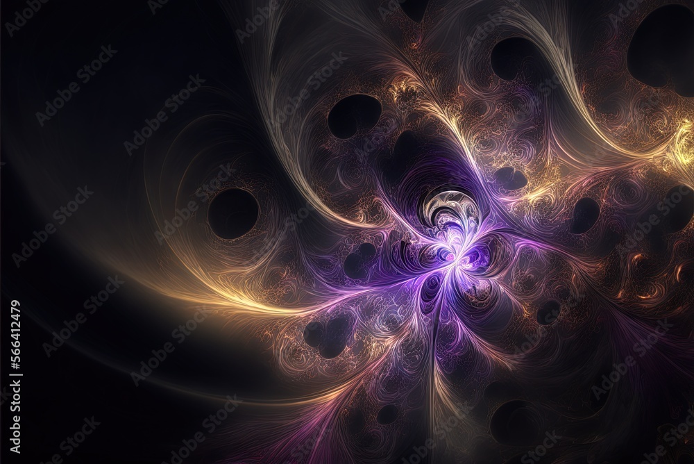Theme: dream, imagination, and fantasy; abstract fractal texture, wisps ...