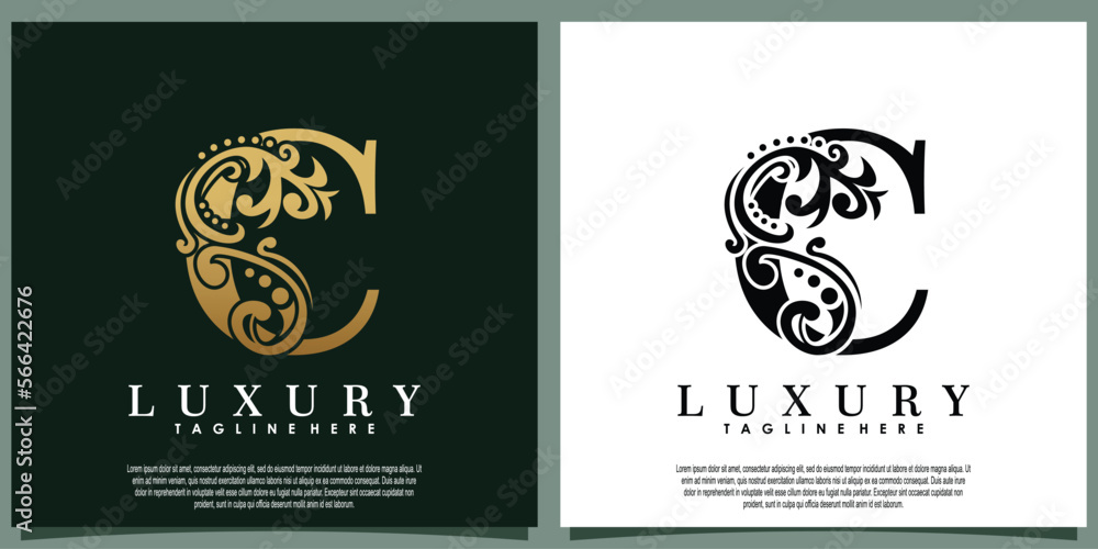 luxury logo design with initial letter C Stock Vector | Adobe Stock