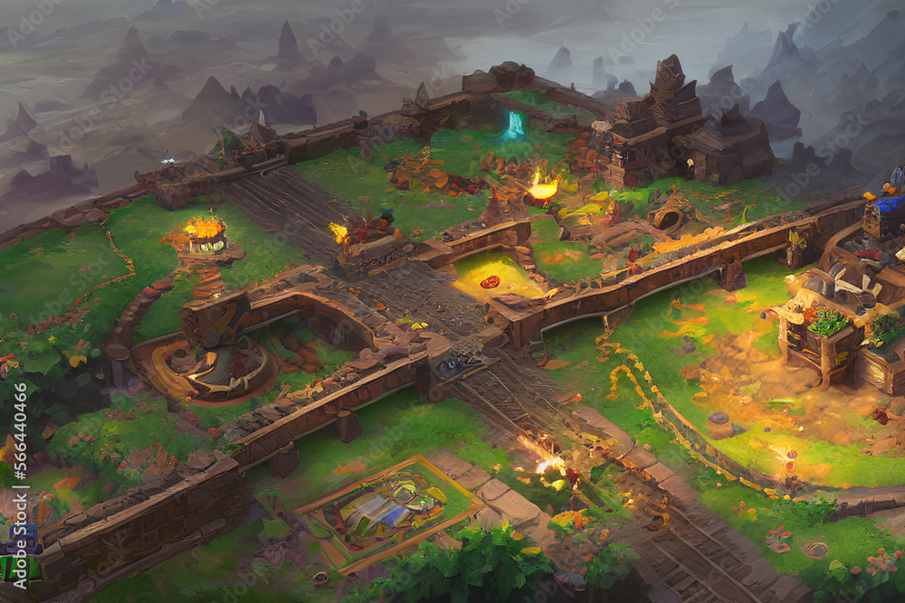 Fantasy Map Scenery (Mobile Games Style)- Background for Level Design ...