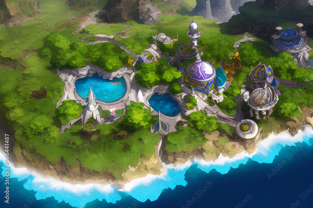 Fantasy Map Scenery (Mobile Games Style)- Background for Level Design ...