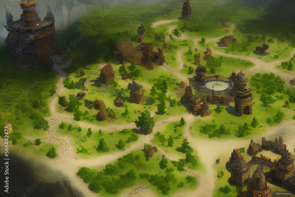 Fantasy Map Scenery (Mobile Games Style)- Background for Level Design ...