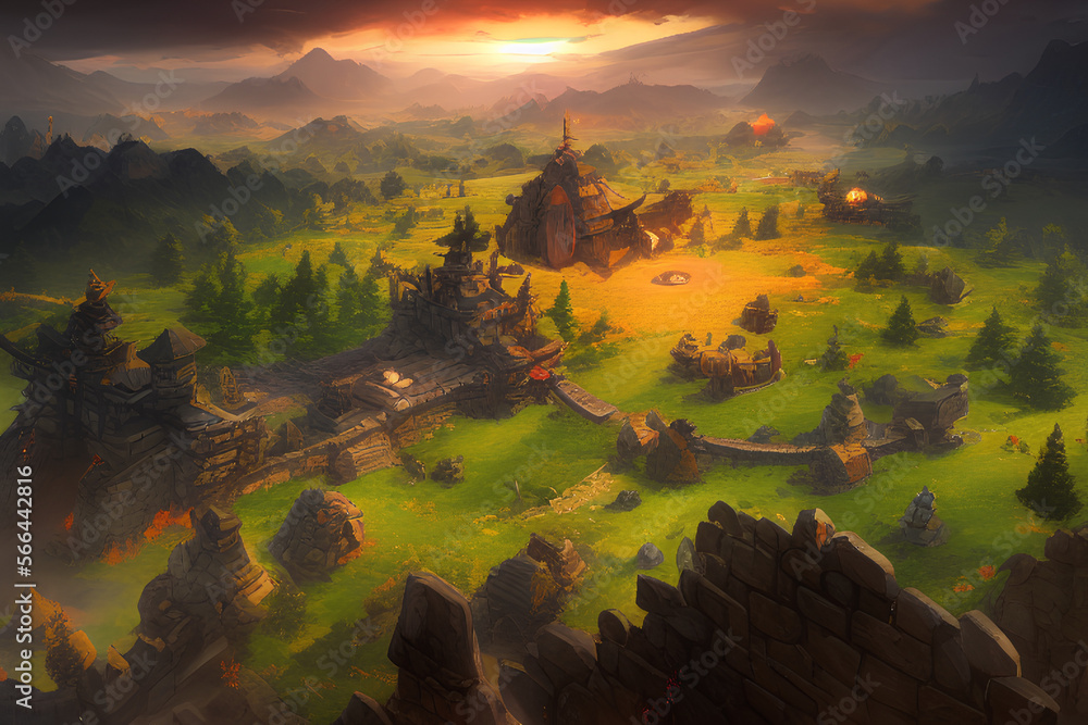 Fantasy Map Scenery (Mobile Games Style)- Background for Level Design ...