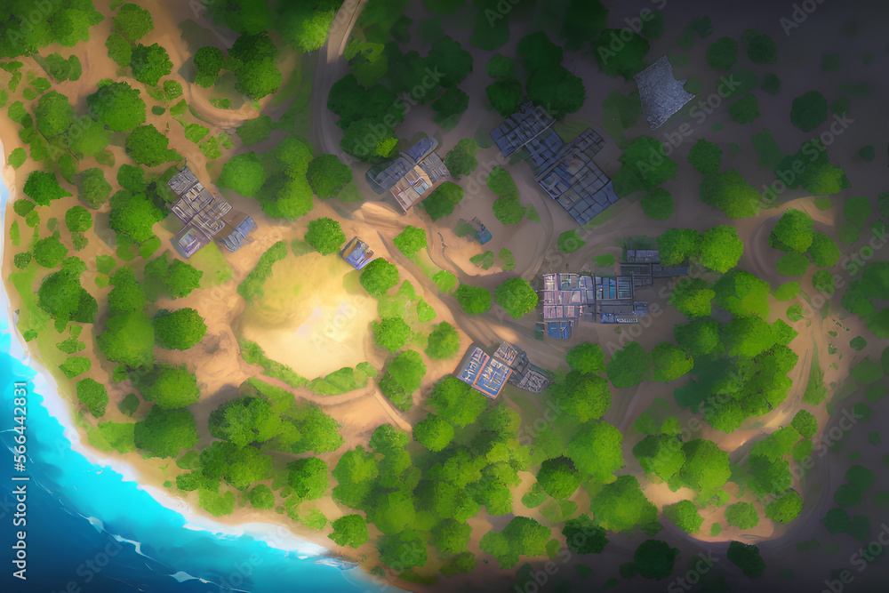 Fantasy Map Scenery (Mobile Games Style)- Background for Level Design ...