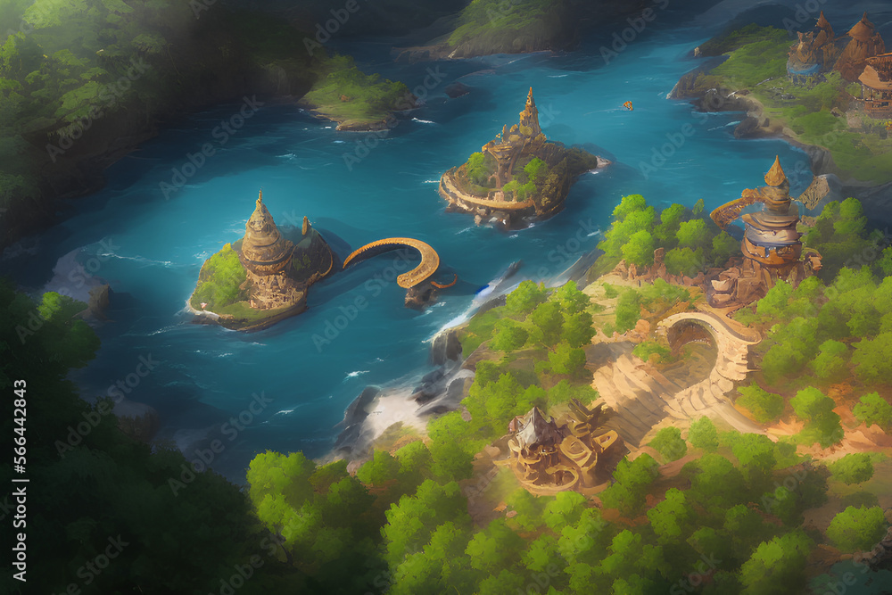 Fantasy Map Scenery (Mobile Games Style)- Background for Level Design ...