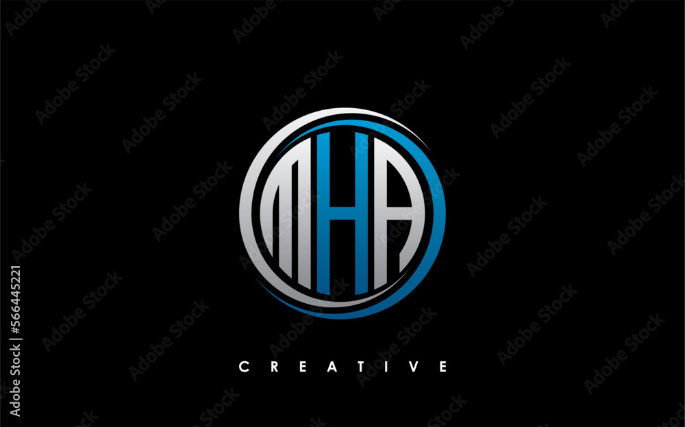 MHA Letter Initial Logo Design Template Vector Illustration Stock ...