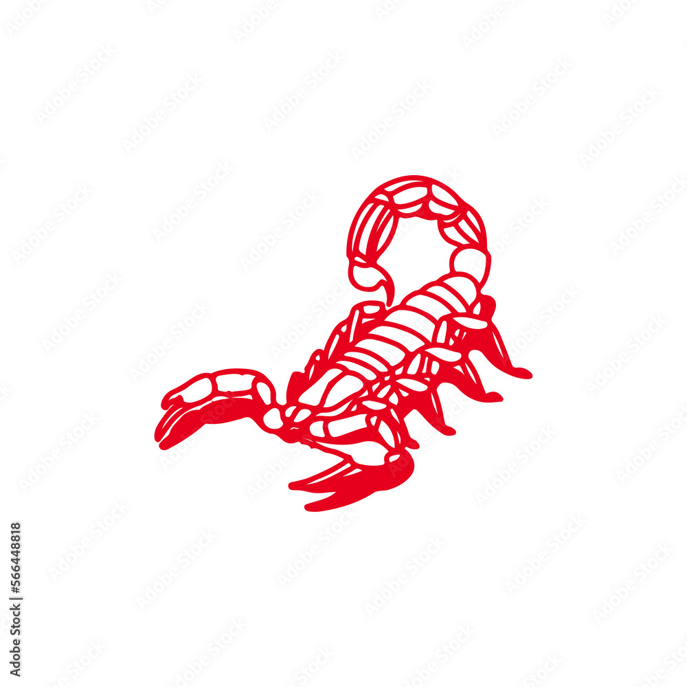 red scorpion vector illustration concept Stock Vector | Adobe Stock