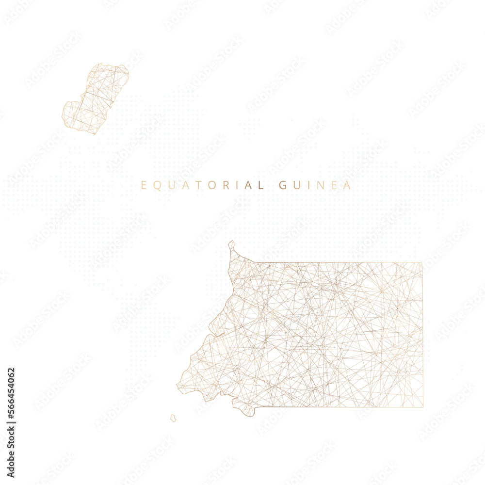 Poster Low poly map of Equatorial Guinea – Wall Art | UkPosters