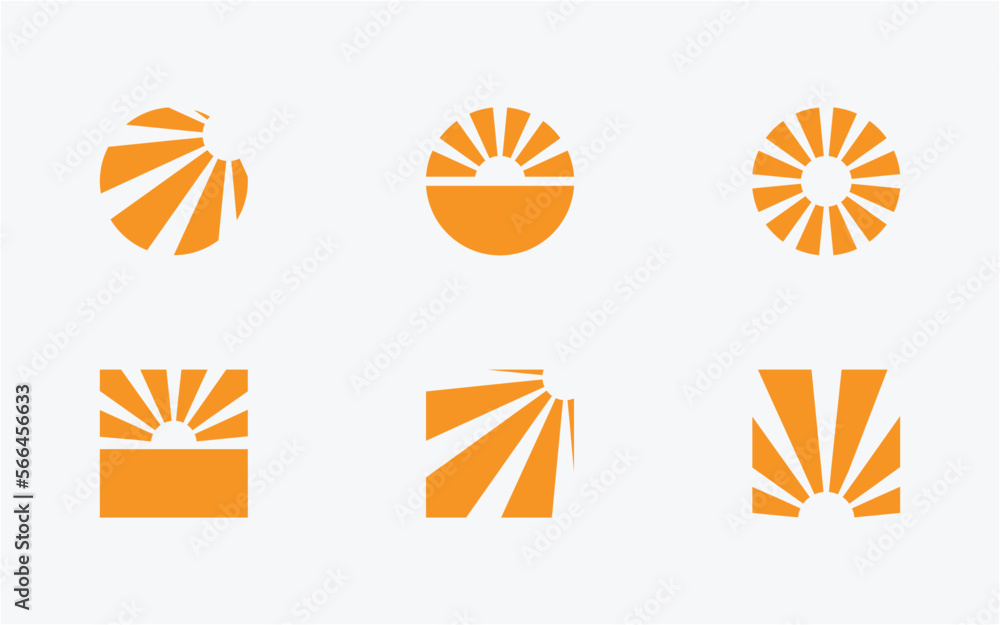 logo design sun modern simple template Stock Vector | Adobe Stock