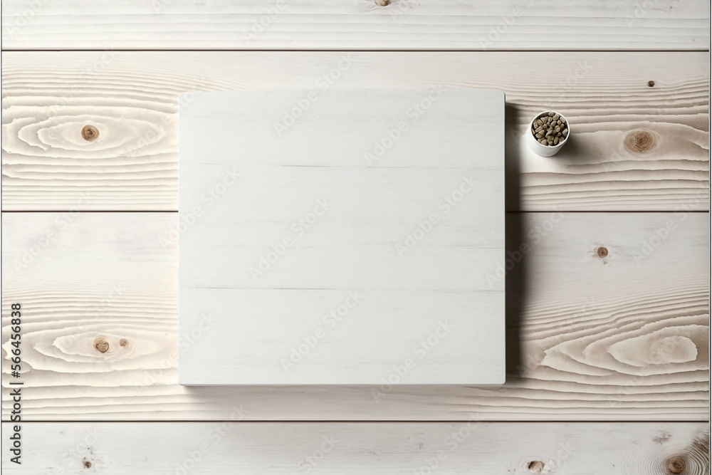 Wooden table background top view, white, aesthetic, for mockup ...