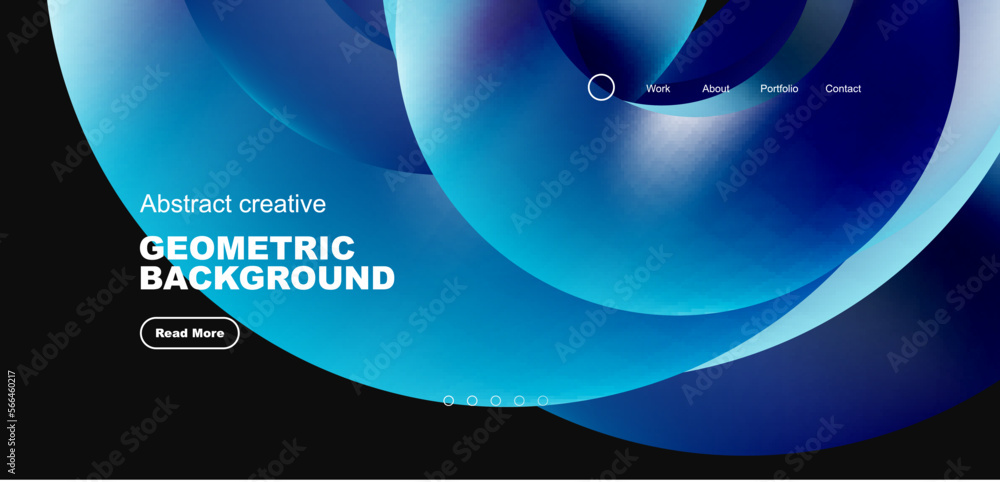 Round shapes, circles and rings composition. Business or technology ...