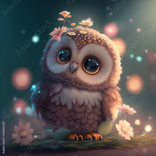 Spring Owl Desktop Background