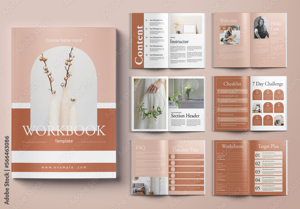 Workbook Layout Stock Template | Adobe Stock
