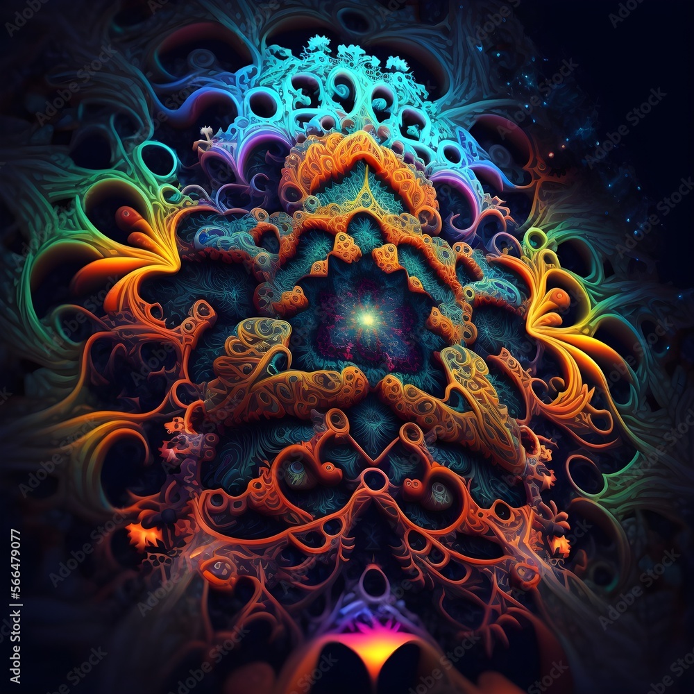 fractals neon colors psychedelic trip solomonic magic sigils hyper ...