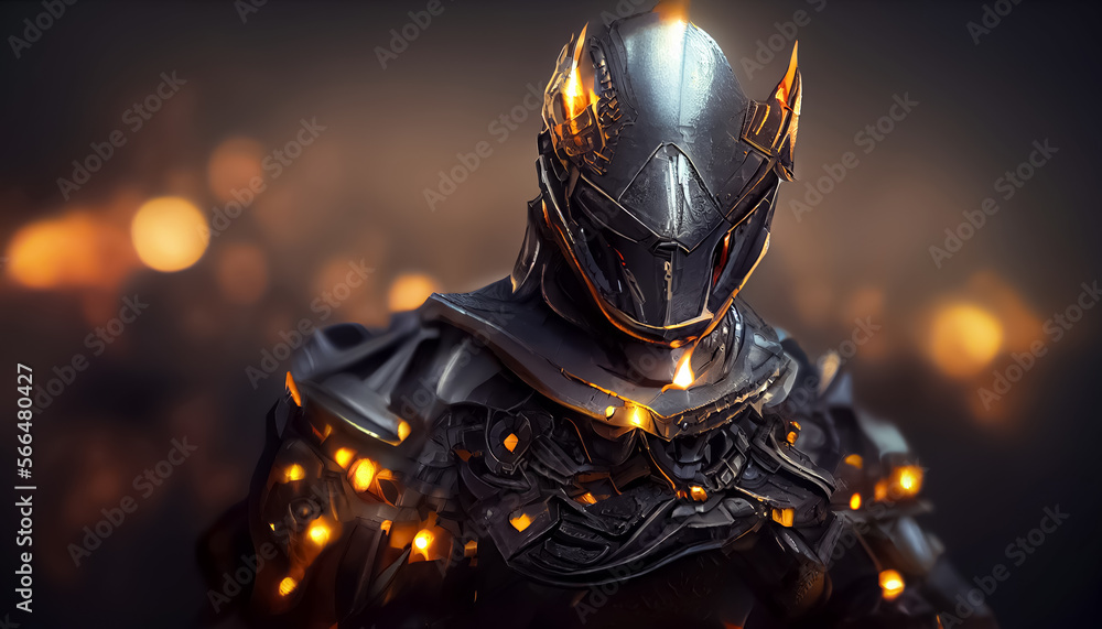 Medieval Armored Knight. Generative AI Art Stock Illustration | Adobe Stock