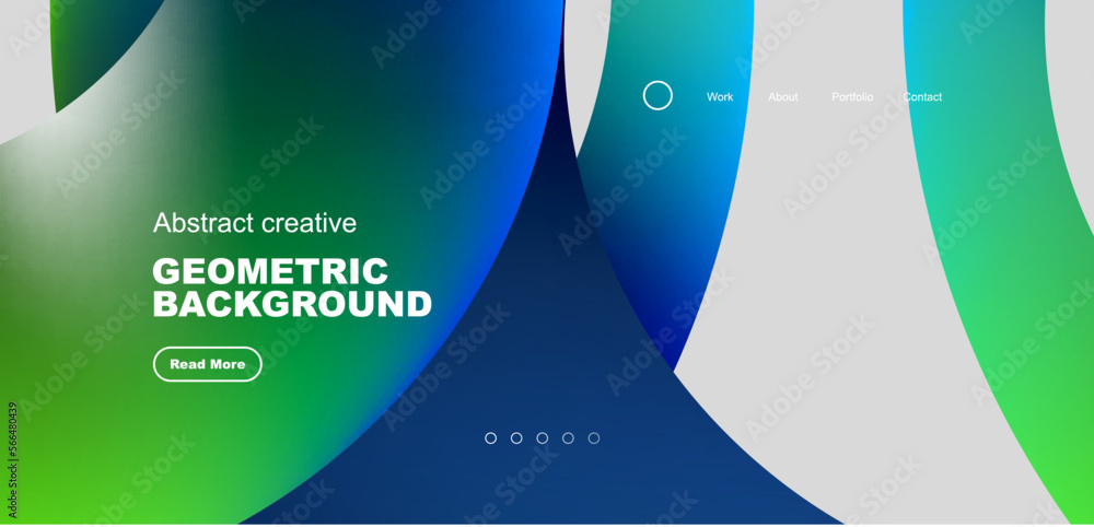 Round shapes, circles and rings composition. Business or technology ...