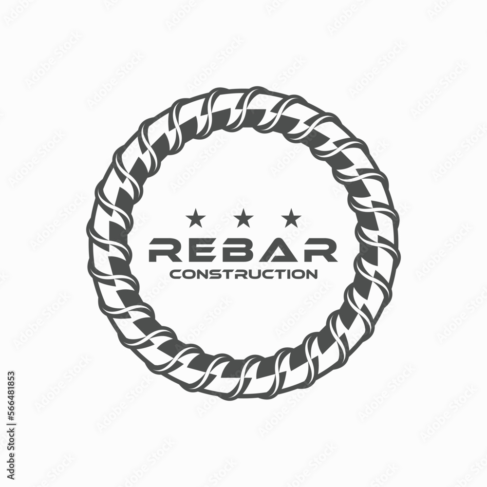 rebar concrete construction logo design vector for business idea Stock ...