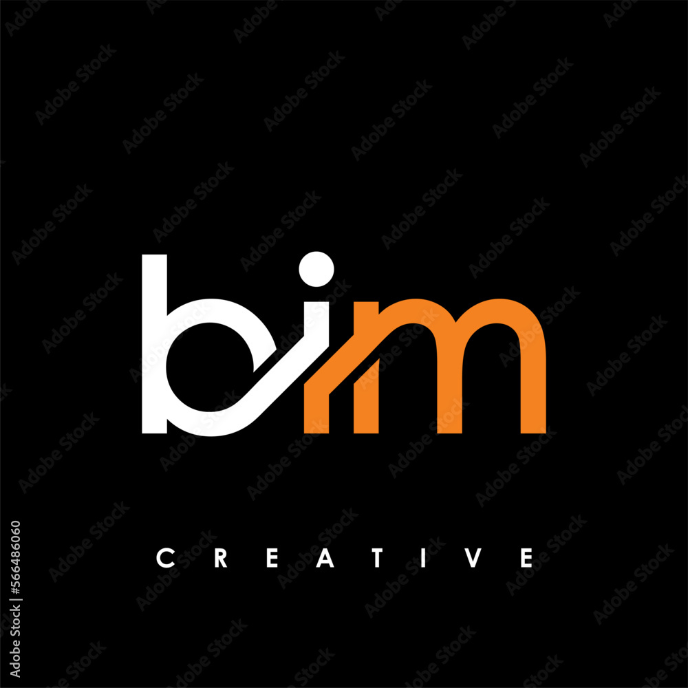 BIM Letter Initial Logo Design Template Vector Illustration Stock ...