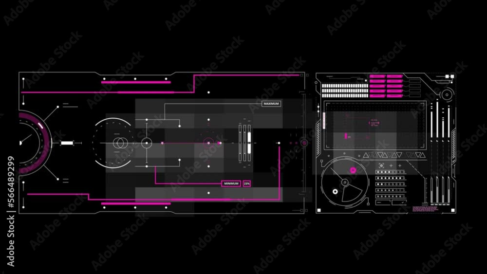 HUD elements.SciFi data User Interface.Digital infographic elements.2D ...