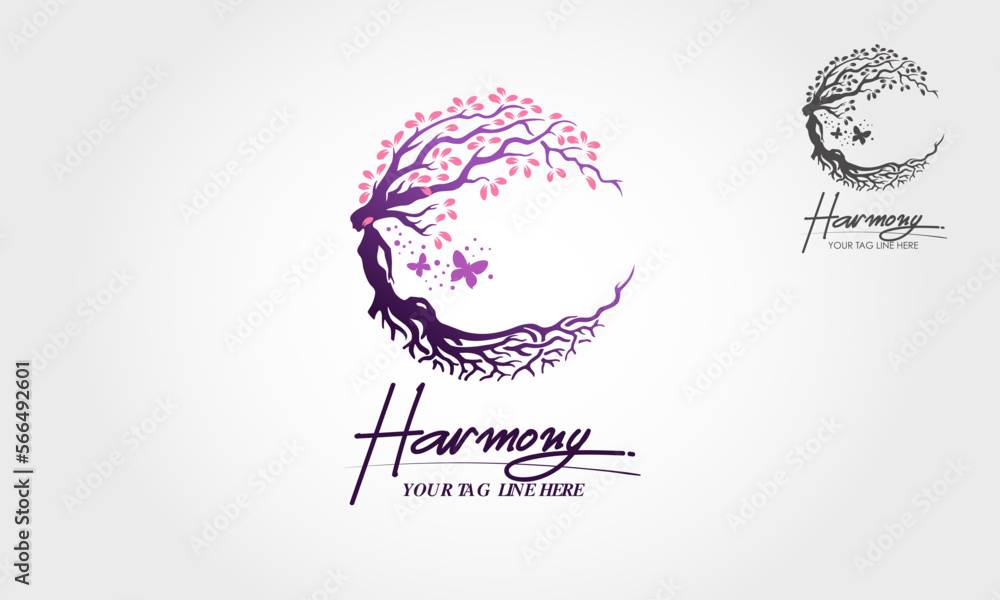 Harmony Vector Logo Template. Awesome Logo template that combine person ...