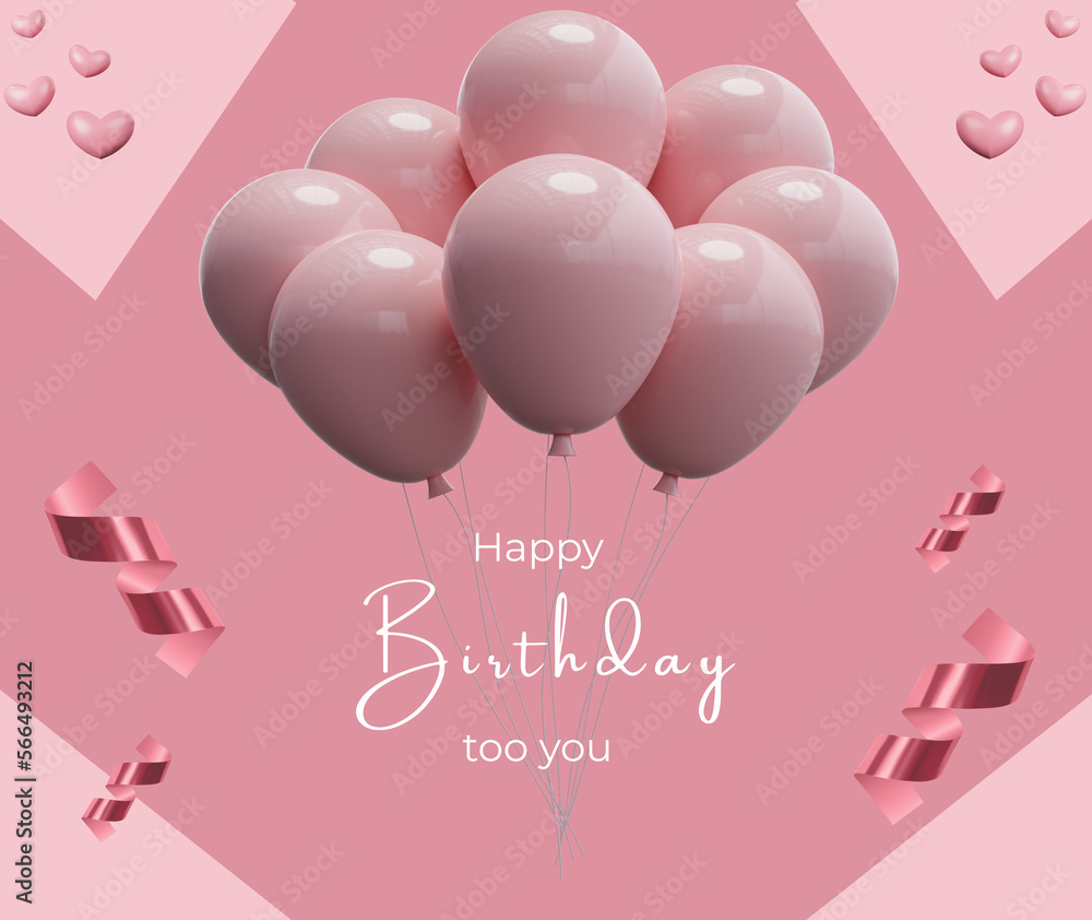 Happy Birthday too you Card Stock Illustration | Adobe Stock
