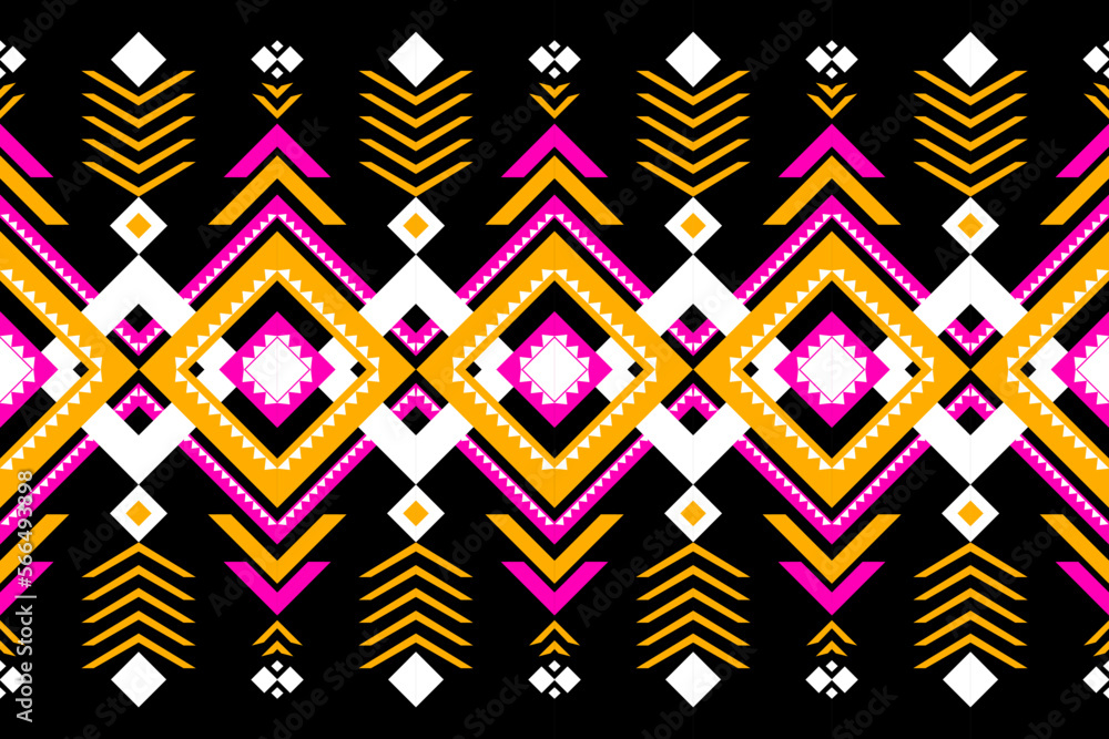 Geometric Ethnic Pattern A unique blend of traditional ethnic elements ...