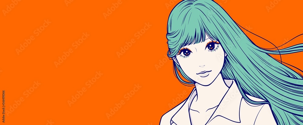 キュートかわいい女の子女性可愛い萌え日本アニメ漫画美少女アイコン壁紙イラスト素材 Stock Illustration Adobe Stock