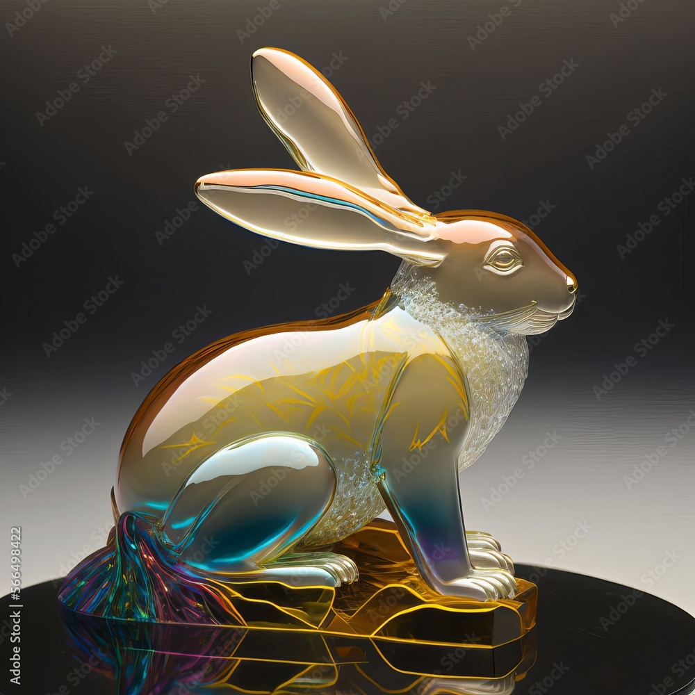 Crafting Animal Elegance: Beautiful Artistic Designer Rabbit Crystal ...