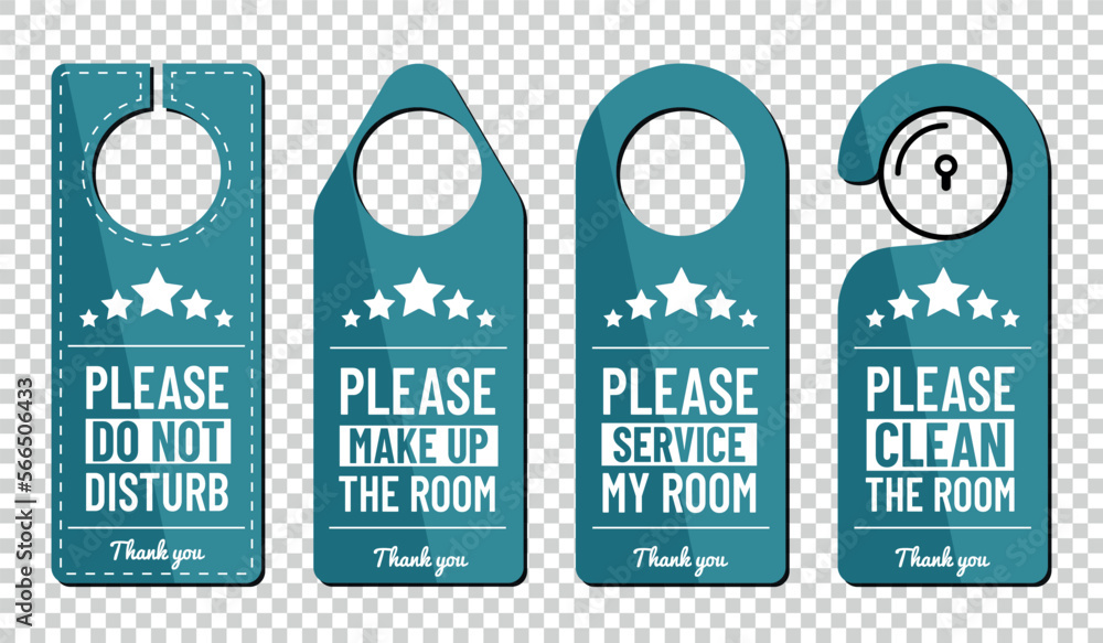 Please Do Not Disturb Sign Or Private Door Tag Set - Different Vector ...