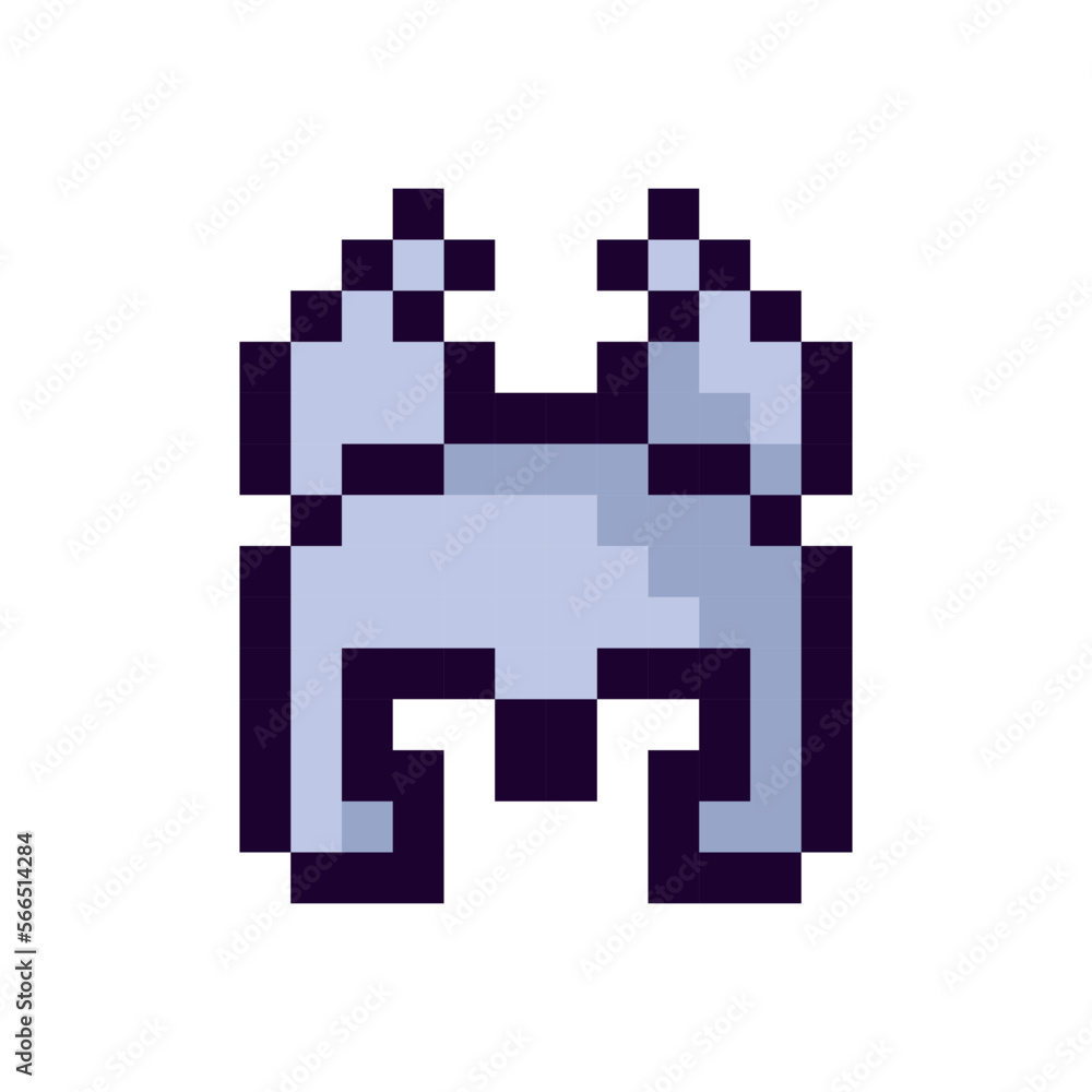 Helmet pixel art gaming item. Game Pixel Art armor icon, Helmet 8Bit ...