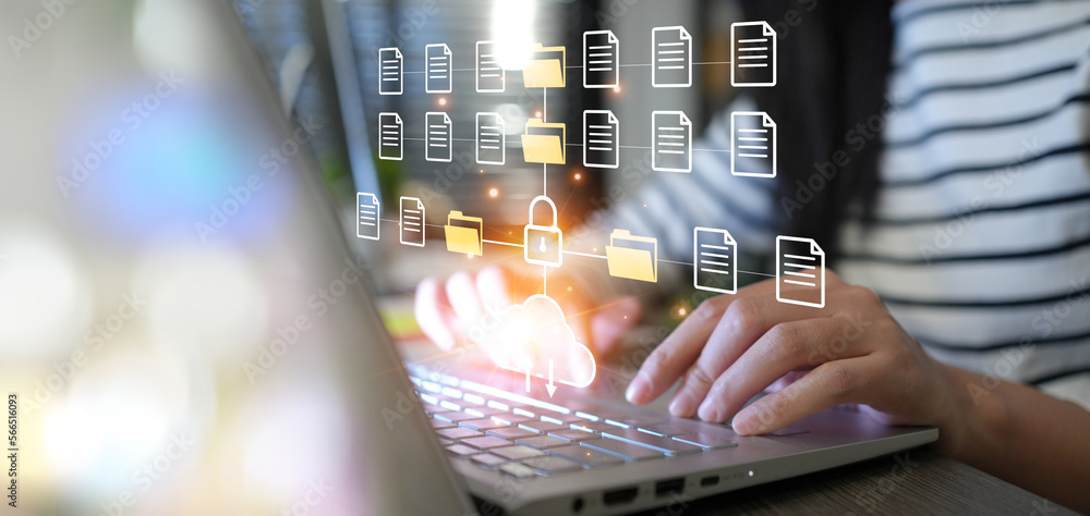 Cloud technology and Data storage concept, Concept of Exchange ...