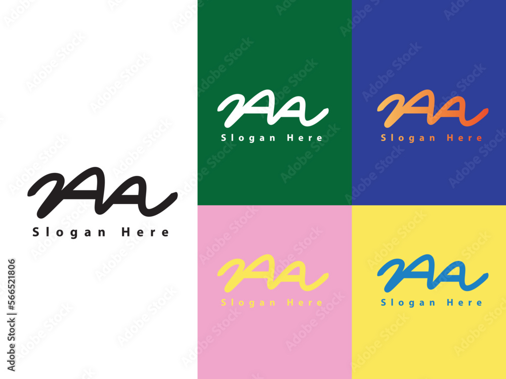 Letter M line logo design. or letter A. double letter A minimal ...