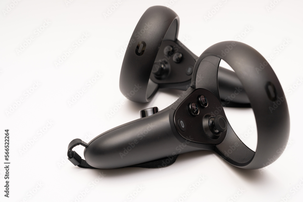 oculus rift touch controller isolated on white background. virtual ...