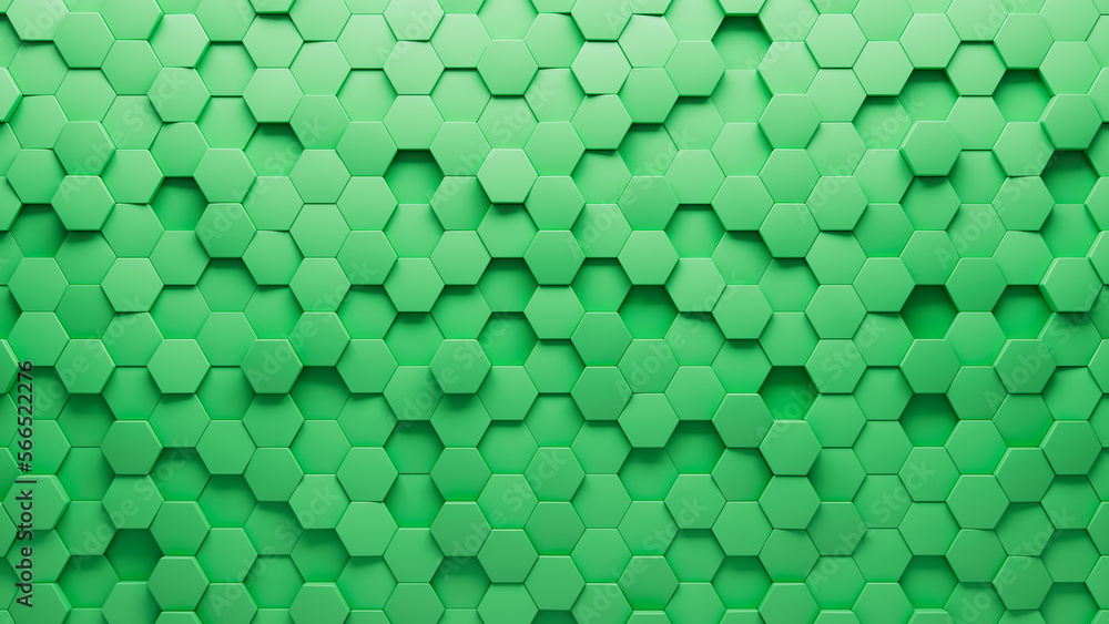 Futuristic Mosaic Tiles arranged in the shape of a wall. 3D wall ...