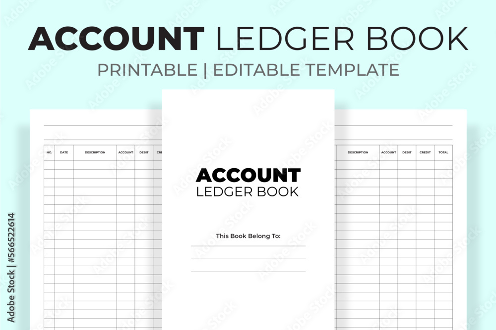 account ledger book Stock Vector | Adobe Stock